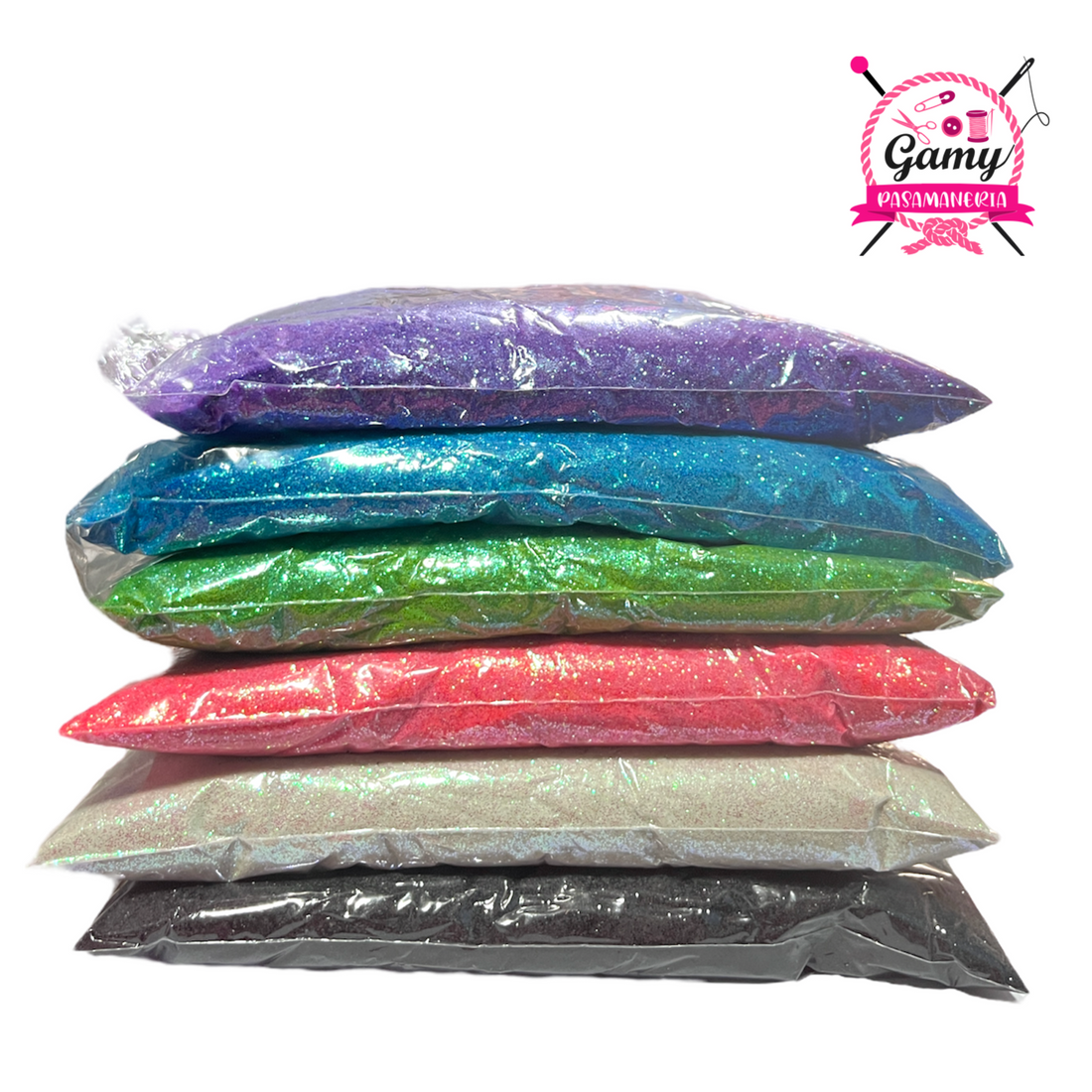 ESCARCHA COLORES PASTELES POR BOLSA 1 KILO – gamypasamaneria